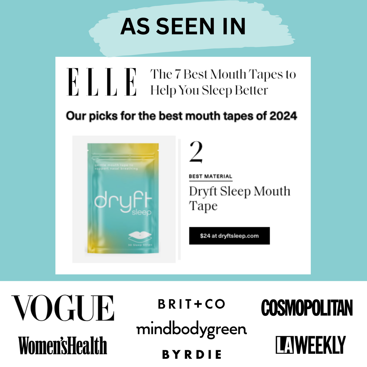 Dryft Sleep Perfect Sleep Bundle | Earplugs + Mouth Tape + Magnesium Spray | Dryft Sleep